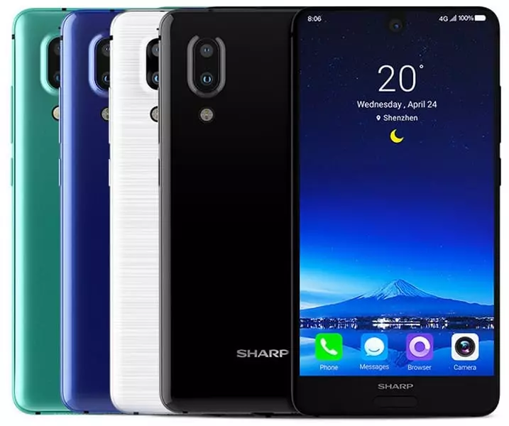 Warmless Skerp Aquos S2 is amptelik aangebied - 'n mengsel van iPhone 8 en Essensiële Phone 10415_3