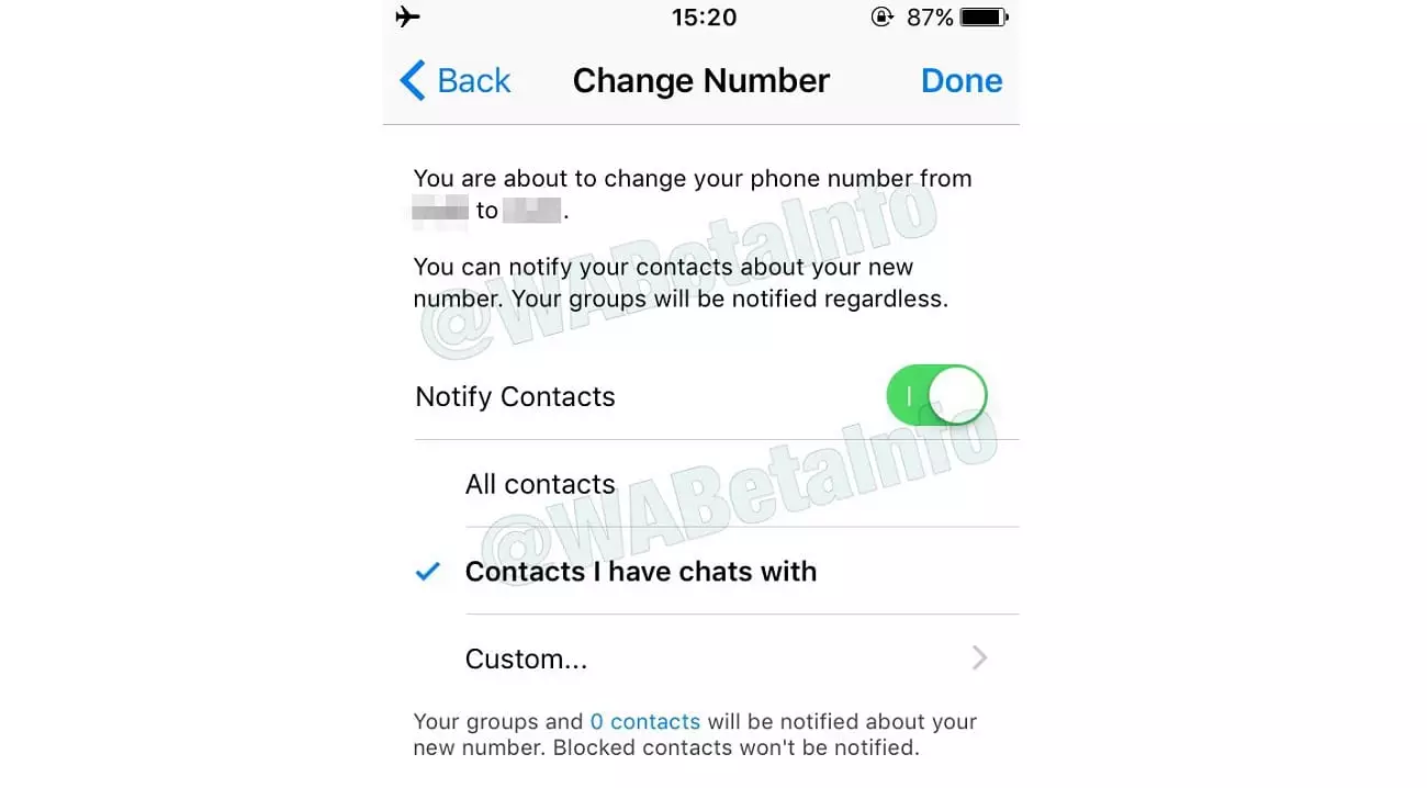 Сега WhatsApp да прехвърлите всички данни от един номер към друг без предупреждение 10429_3