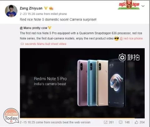 Xiaomi Redmi Note 5 Pro ကိုနိုင်ငံတကာစျေးကွက်တွင်ရောင်းချသည် 11143_2