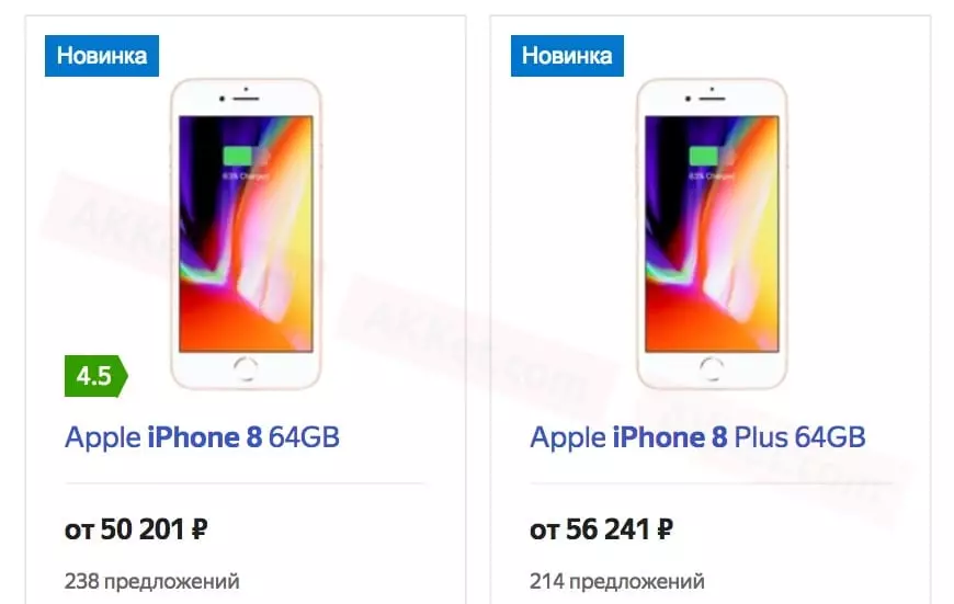 Mitengo ya iPhone 8 ndi iPhone 8 kuphatikiza kugwa ku Russia 11575_2