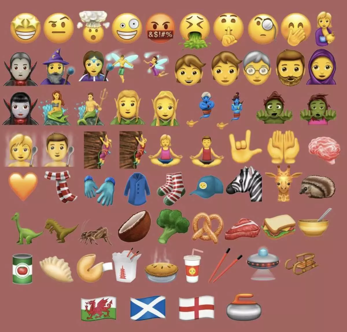 Ana New Emoticons Emoji na IOS 11 da Android o An yarda da shi bisa hukuma 11624_1