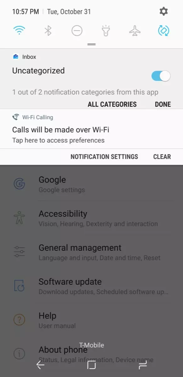 Android 8.0 Oreo inoburitswa Samsung Galaxy S8 - Interface Screenshots 11787_11
