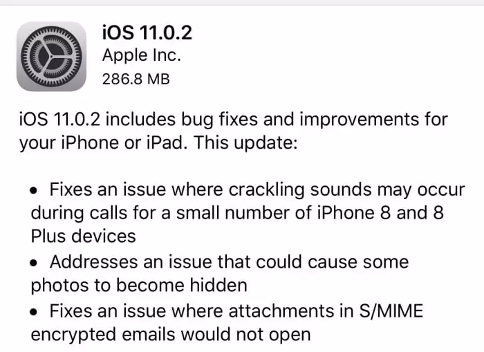 Descărcați iOS 11.0.2 pentru a rezolva problemele autonome și stabilitatea 11987_2