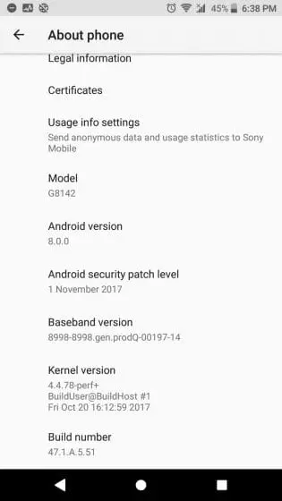 For a key smartphone Sony, a critically important update has been released. 12669_2