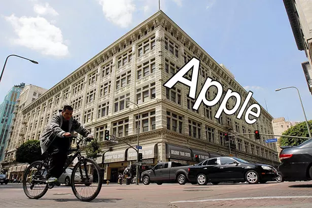 Apple ass amgaang dee gréissten Apple Store an der historescher Los Angeleslager opzemaachen