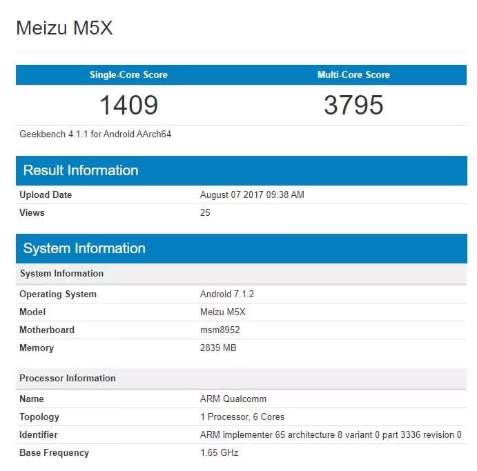 Meizu M5X er fjárhagsáætlun fyrirtækisins sem er mjög hissa. 14902_2