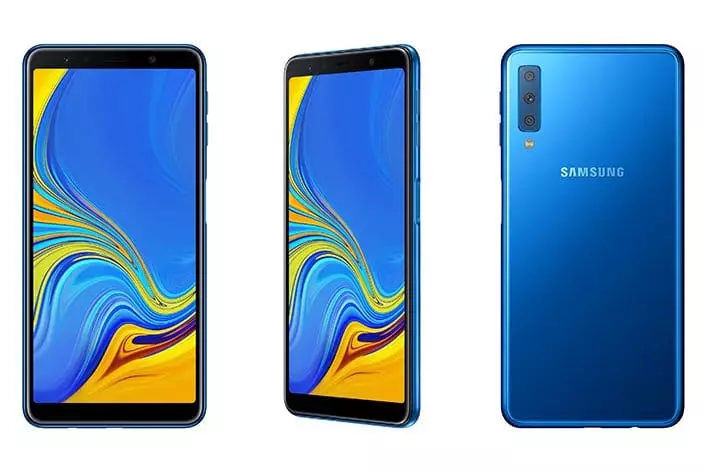 Samsung Galaxy A7 (2018) үштік камера және бүйірлік сканермен ұсынылған 14942_1