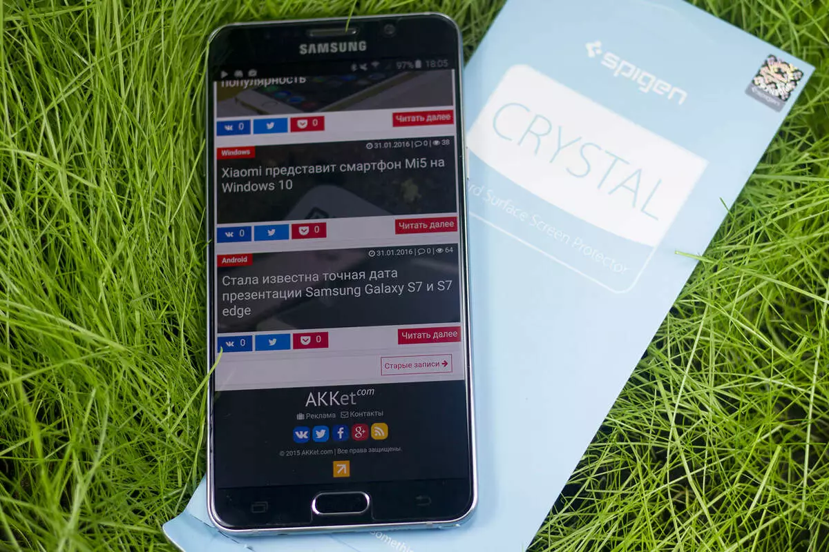 Šigen Crystal Ochranný film Přehled pro Samsung Galaxy Poznámka 5