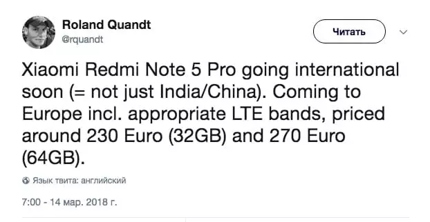 Xiaomi Redmi Note 5 Pro pronto comezará a vender en Europa e Rusia: prezos precisos 16819_2