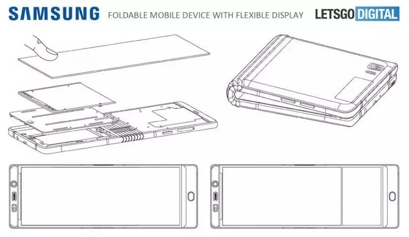 Samsung akaudza chokwadi nezve iyo Folding Smartphone Galaxy X 17376_3