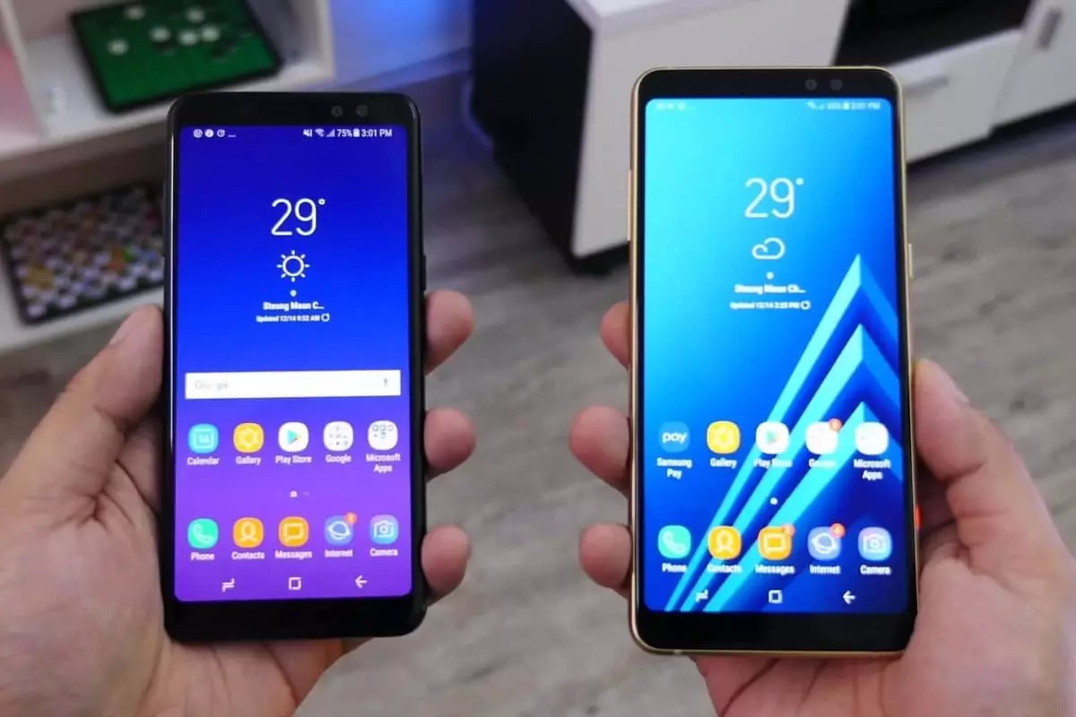 Samsung Galaxy A6 och A6 + Video: Dubbelkamera och Fullständig skärm 17698_1