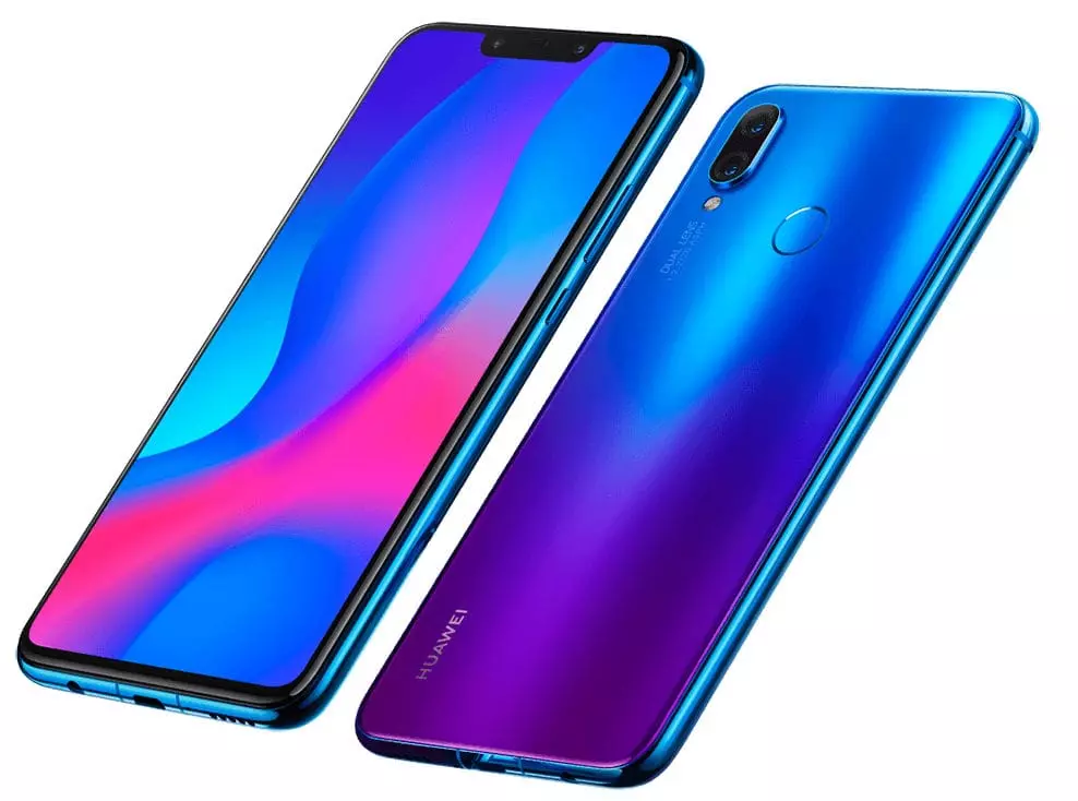 សេចក្តីជូនដំណឹង Huawei Nova 3i - ស្មាតហ្វូនដ៏ស្រស់ស្អាតមួយដែលមានអេក្រង់កាត់នៅលើអេក្រង់និងកាមេរ៉ាទ្វេដង 18098_1