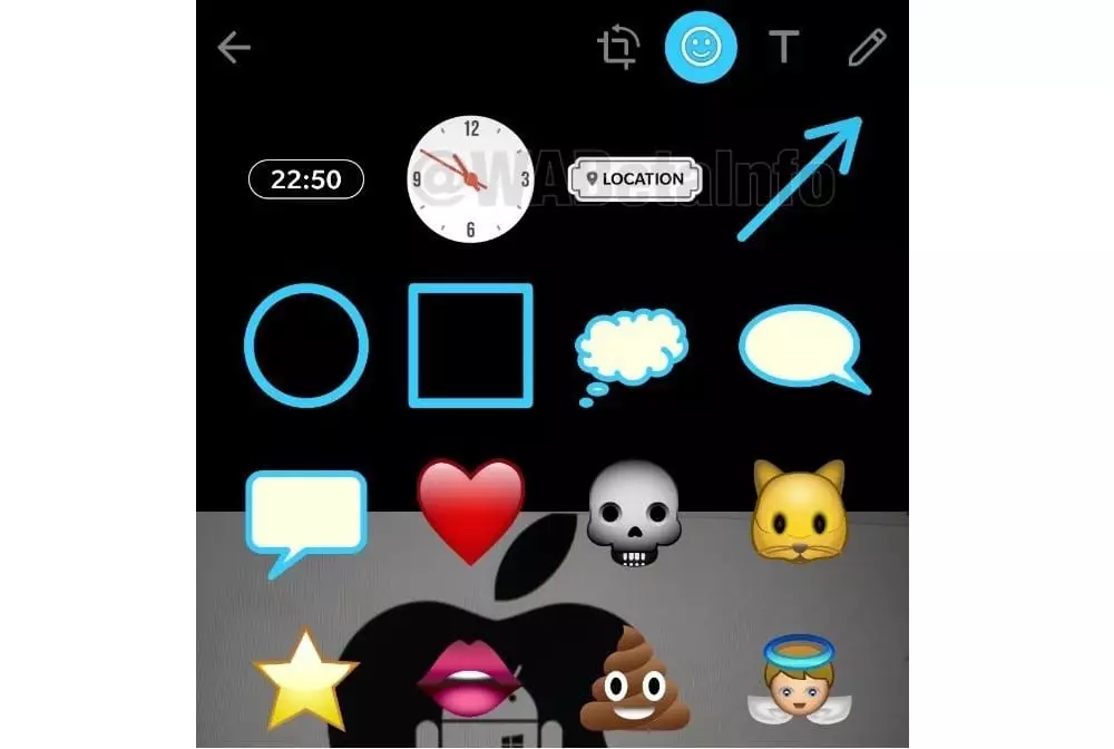 WhatsApp received support for dual stickers and sending a location with a sticker 19312_2