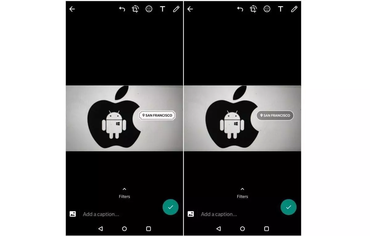 WhatsApp mottok støtte for dobbeltklistremerker og sending et sted med et klistremerke 19312_3