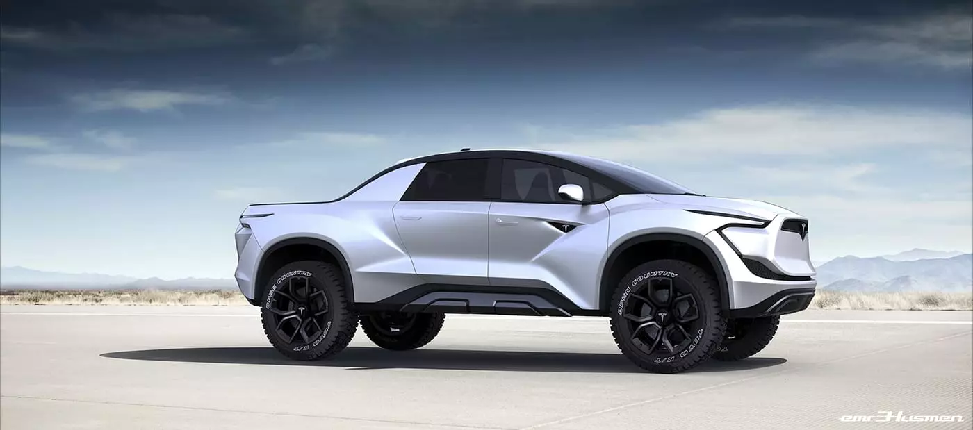 Nuotraukos Electric Pickup Tesla Modelis P Blew up internete 20872_1