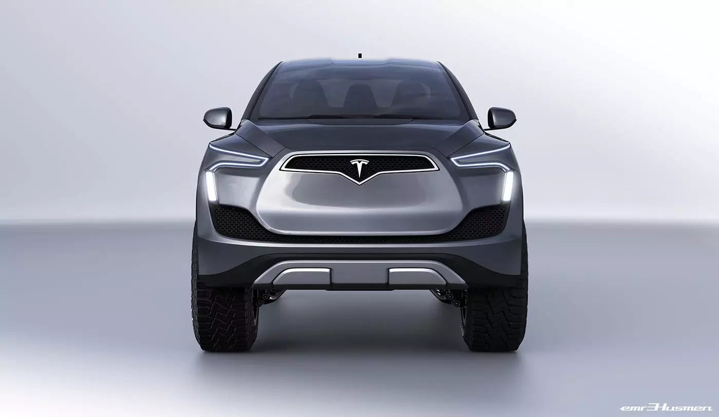 Képek az elektromos Pickup Tesla Model P fröccsen az interneten 20872_14