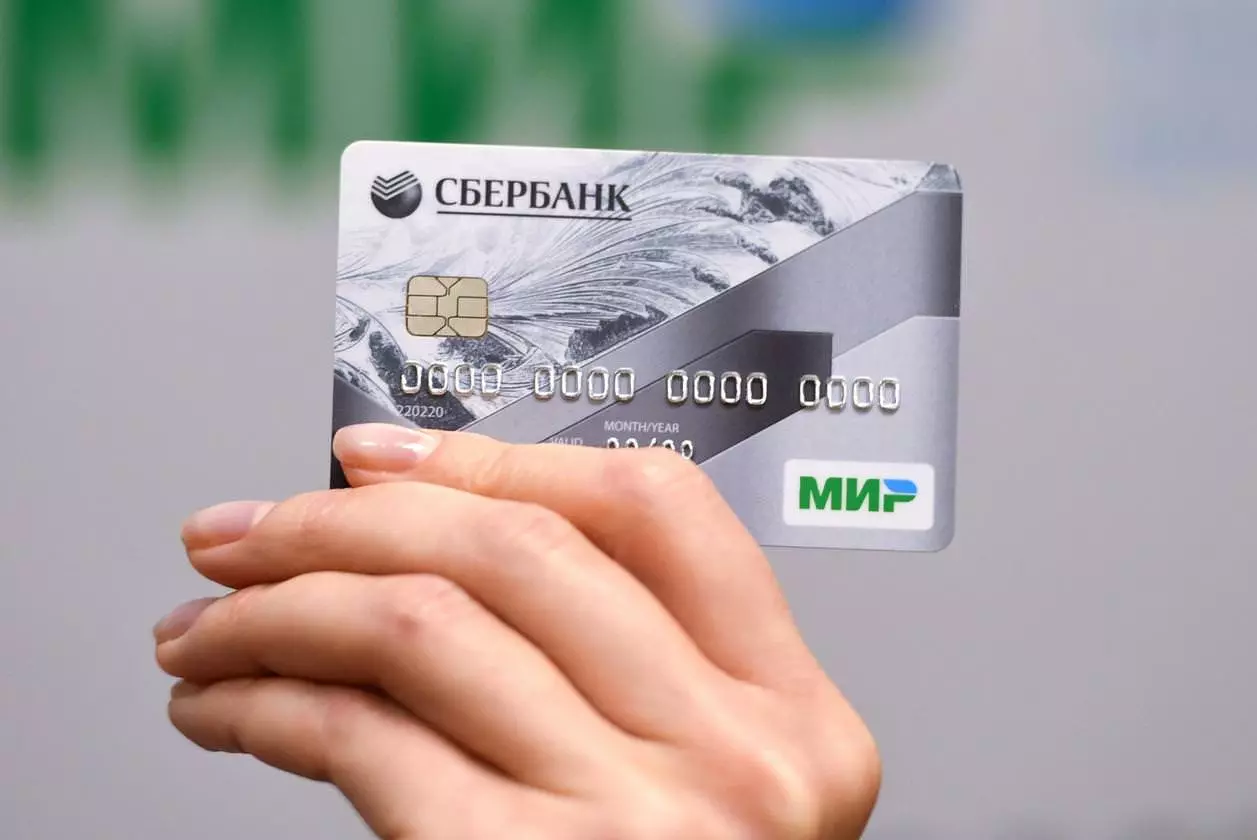 Sberbank Pie kaikista pankkikortteja 