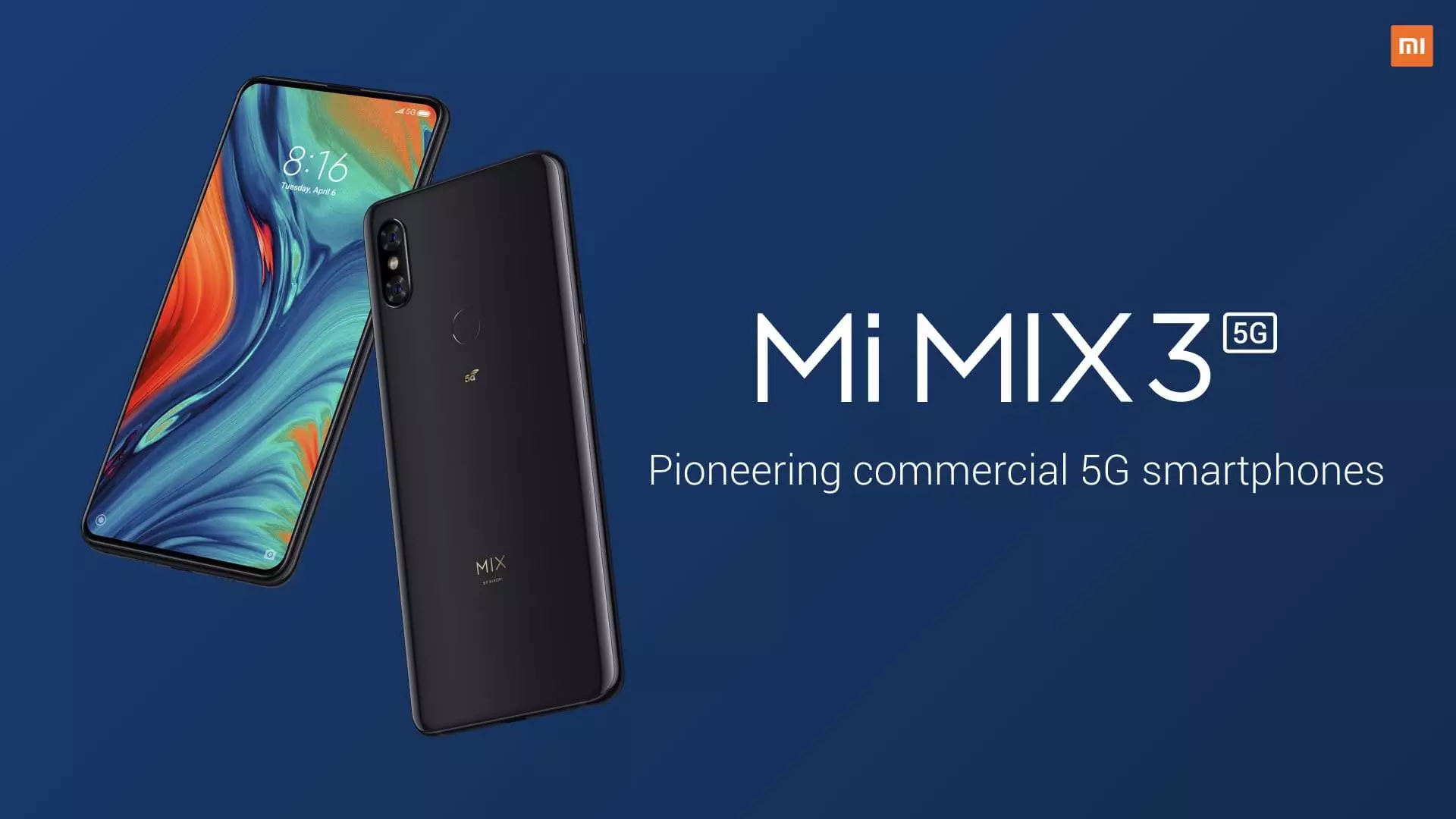 Xiaomi Mi Mix 3 5gを表す：5番目の世代ネットワークのサポートを持つ高度なスマートフォン 23046_1