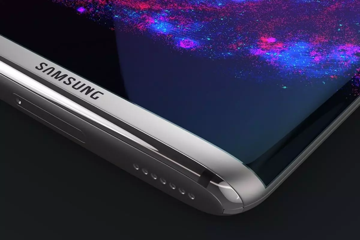 Ảnh chụp mở thiết kế của điện thoại thông minh tự động Samsung Galaxy S8