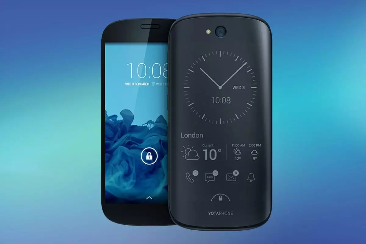 አንድ የቤት ዘመናዊ ስልክ YotaPhone 3 ልማት ምክንያት ገንዘብ እጥረት እንዲቋረጥ