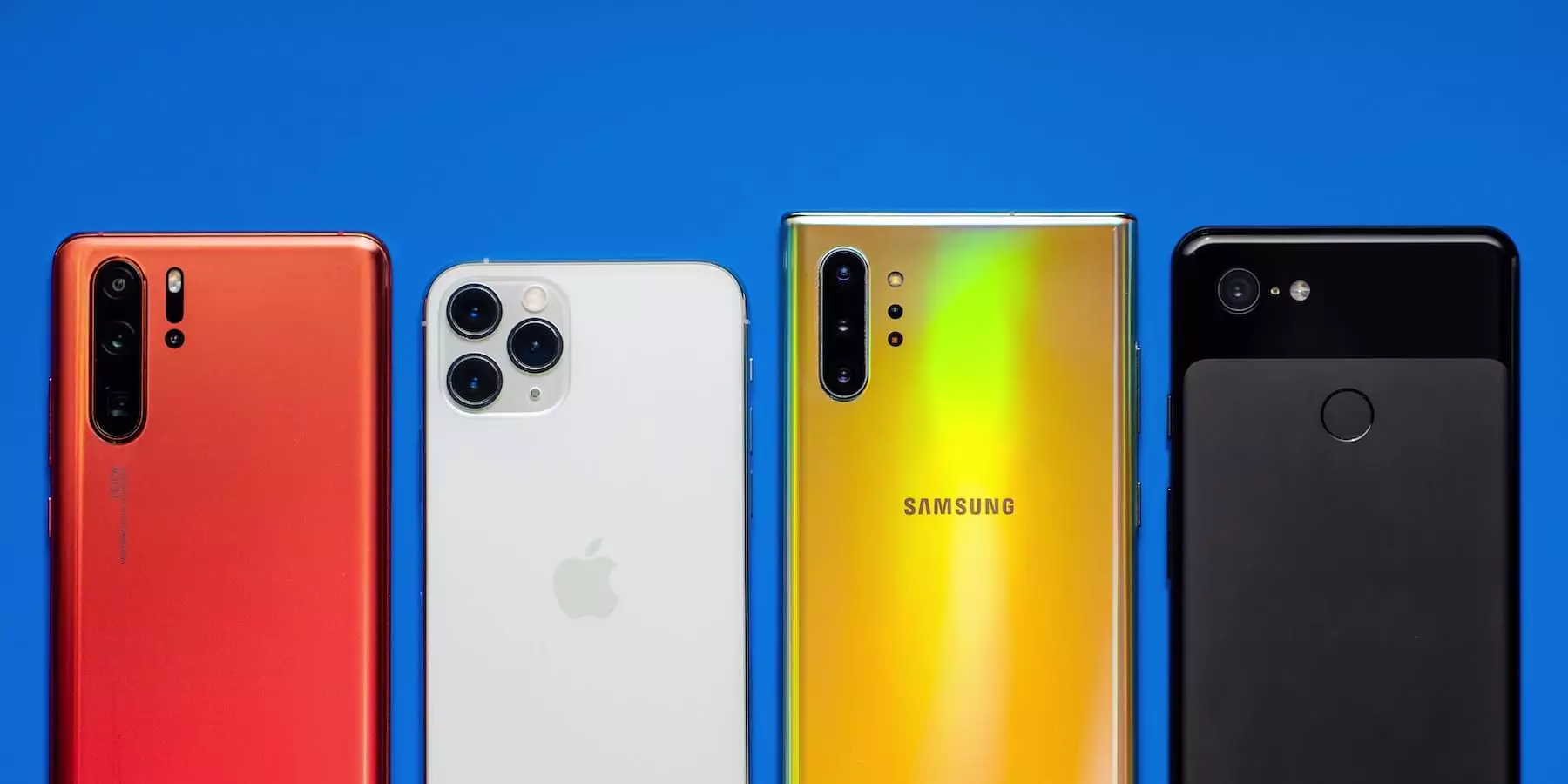 Сравнение iPhone 11 Pro, Samsung Galaxy Note 10, Google Pixel 3 и Huawei P30 Pro: Кой се на разстояние по-добре? 24335_1