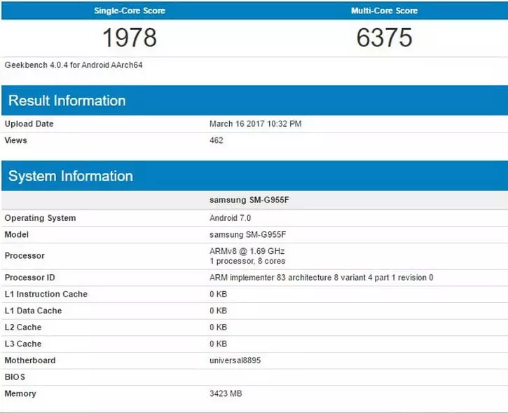 سنگ ڪيتري S8 + EXYNOS 8895