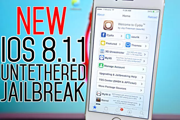 Muscleenerd: iOS 8.1.1 Ang Jailbreak gamit ang Taig hingpit nga luwas