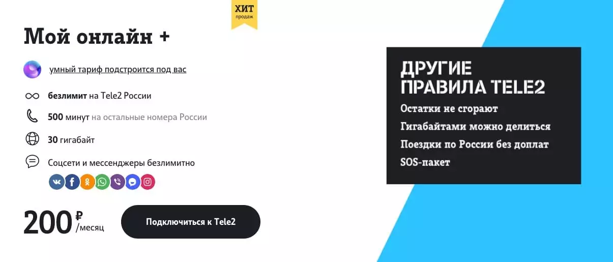 I-Tele2 Cellular opharetha yethule uhlelo olusha lwamanani entengo engcono kakhulu emhlabeni, ophupha ngakho konke 29565_2