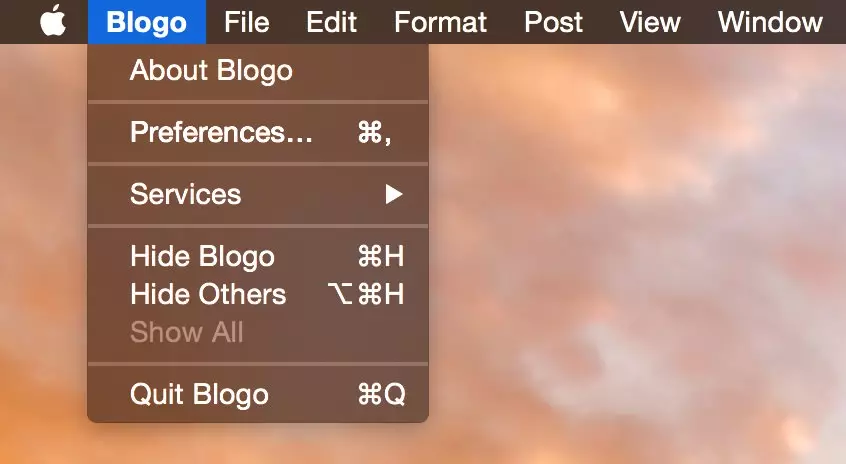 Blogo Evernote Settings.