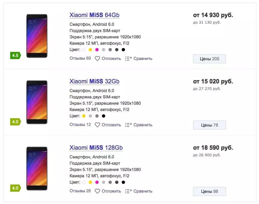 Till sist! Kostnaden för Top Xiaomi MI 5s i Ryssland föll till en statlig anställd 3289_2