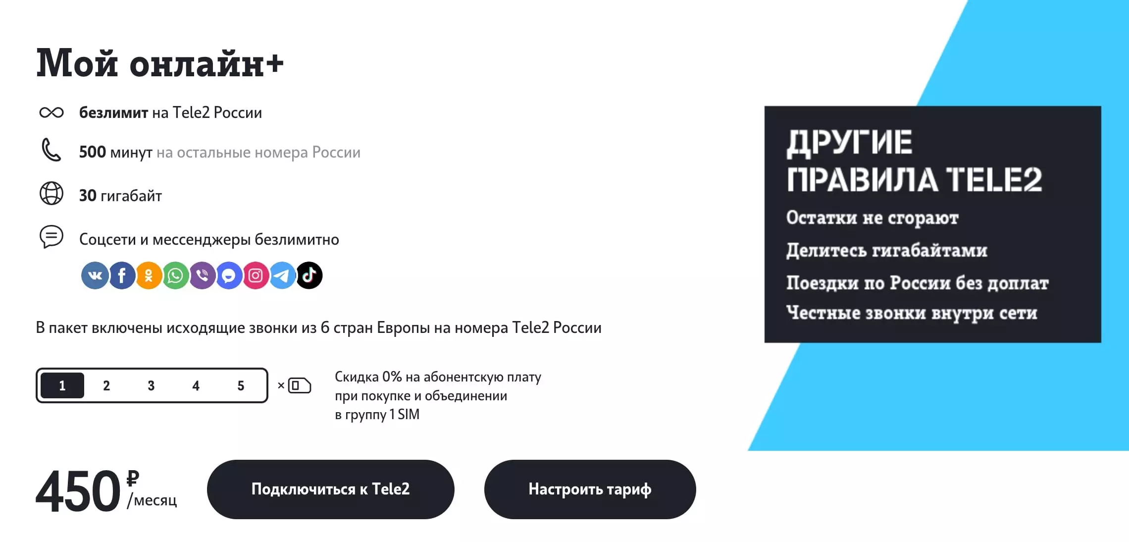 Tele2 செல்லுலார் ஆபரேட்டர் ஒரு புதுப்பாணியான கட்டணத் திட்டத்தை அறிமுகப்படுத்தியது, இது முற்றிலும் கனவு கண்டது 34628_2