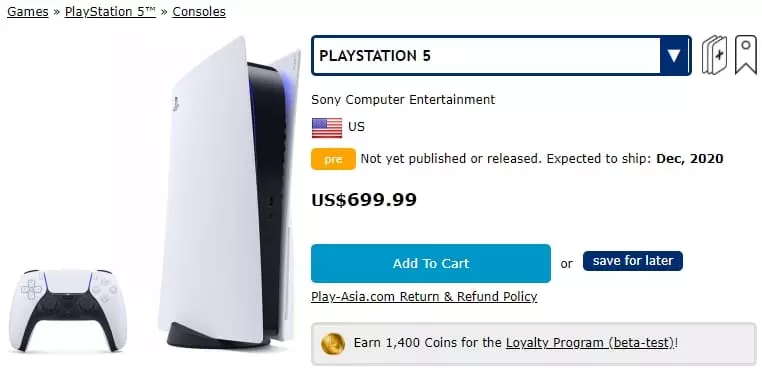 Sangat mahal: Sony membuka harga PlayStation 5 36190_2