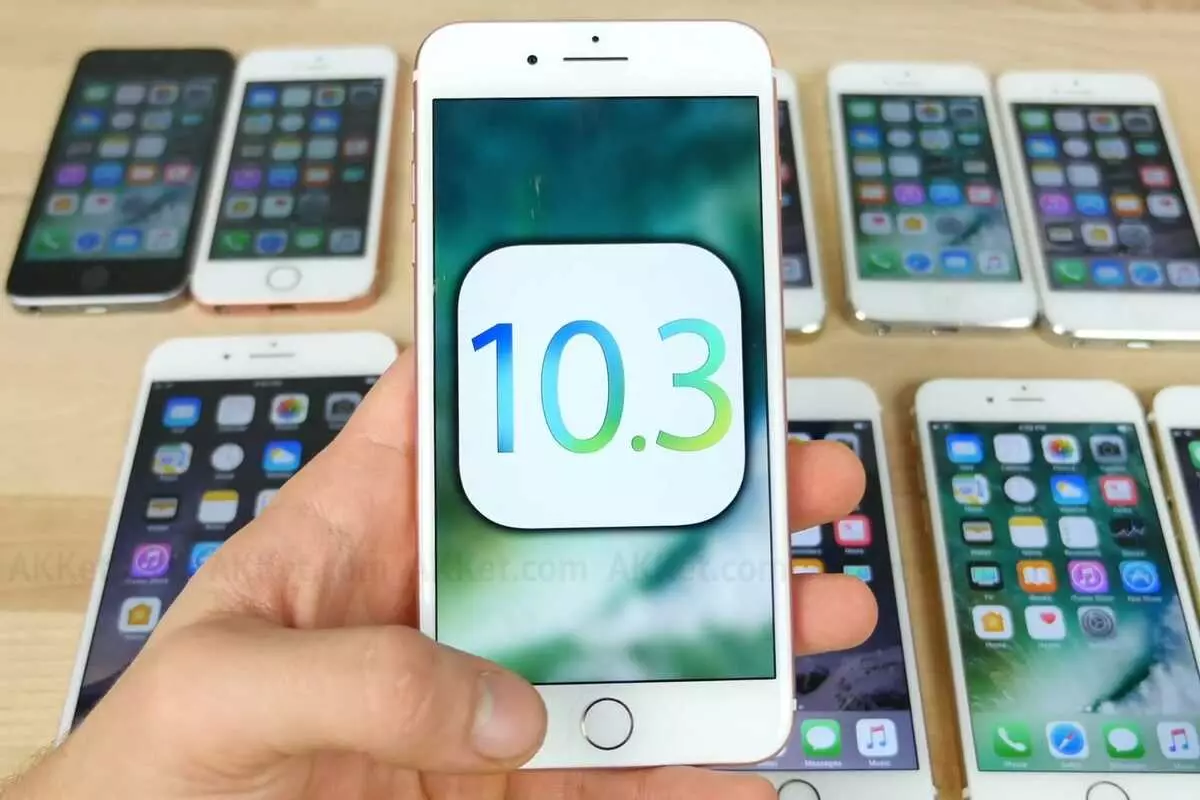 iOS 10.3 Vs. iOS 10.2.1 ఐఫోన్ 7 ఐఫోన్ 6s ఐఫోన్ 3