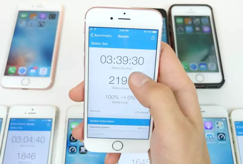 iOS 10 iPhone 6 SE 6s iOS 9.3.2 Teste a bateria 8