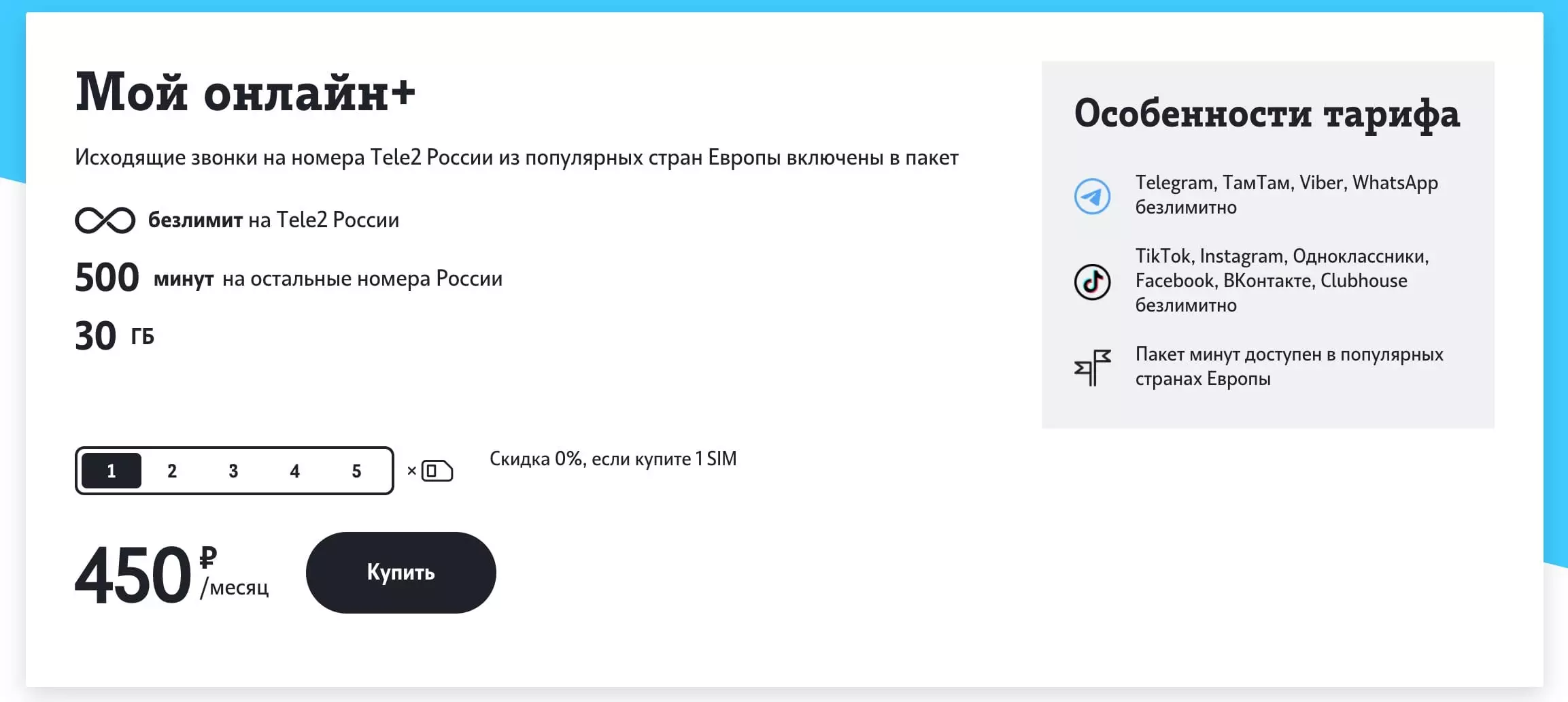 Стільниковий оператор Tele2 запустив дуже вигідний тарифний план за низькою ціною 39733_2