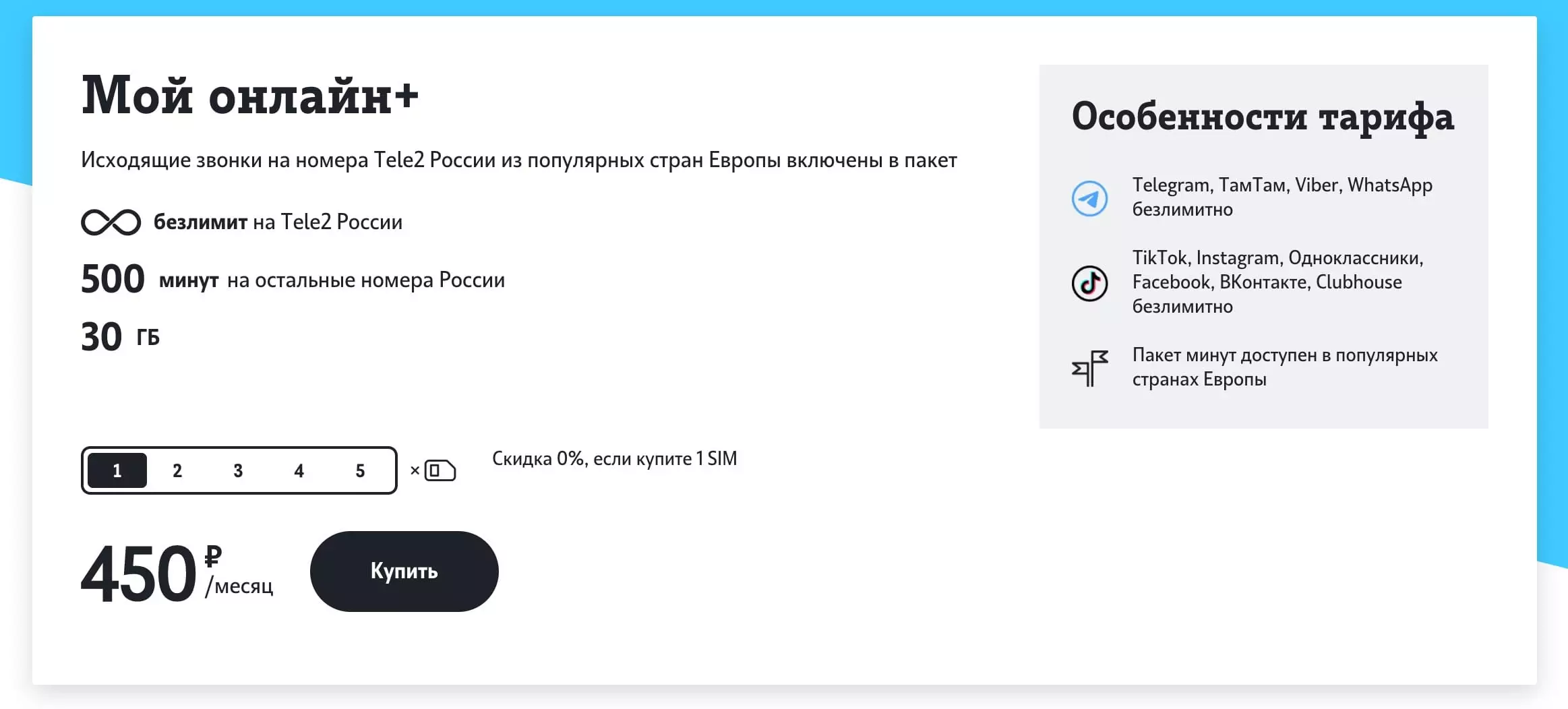 Стільниковий оператор Tele2 запустив новий тарифний план з безліччю корисних переваг 39800_2