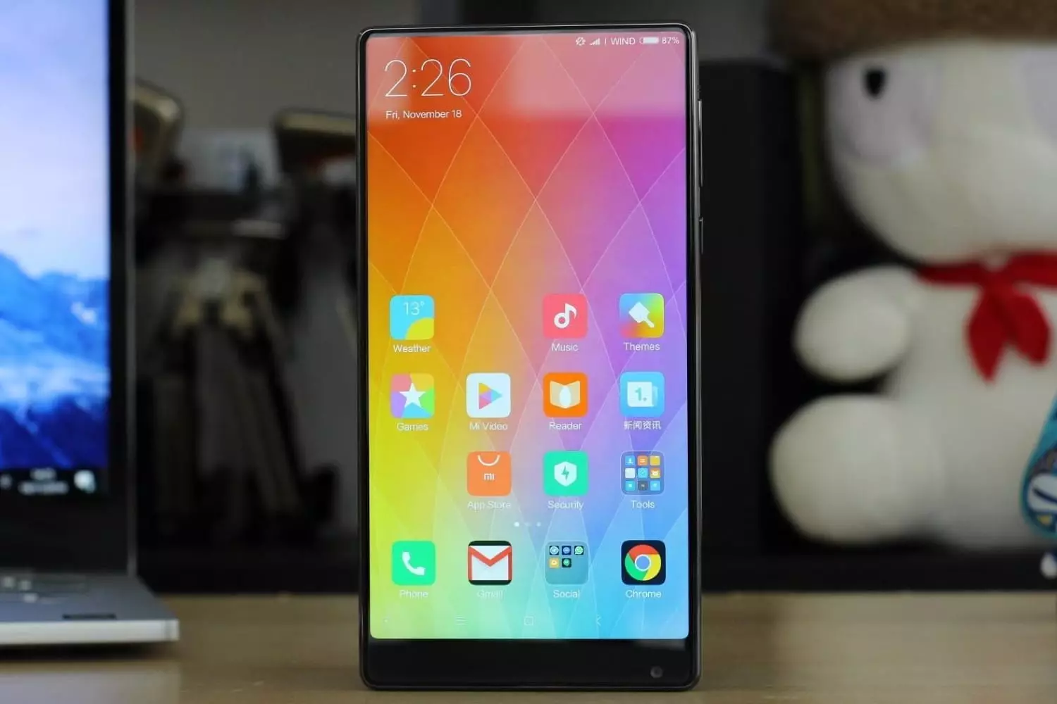 Ranar Jami'ar ta sanar da sanarwar cikakken sanarwa ta hanyar rashin daidaituwa Xiaomi mi Mix 2, Mai gasa 8