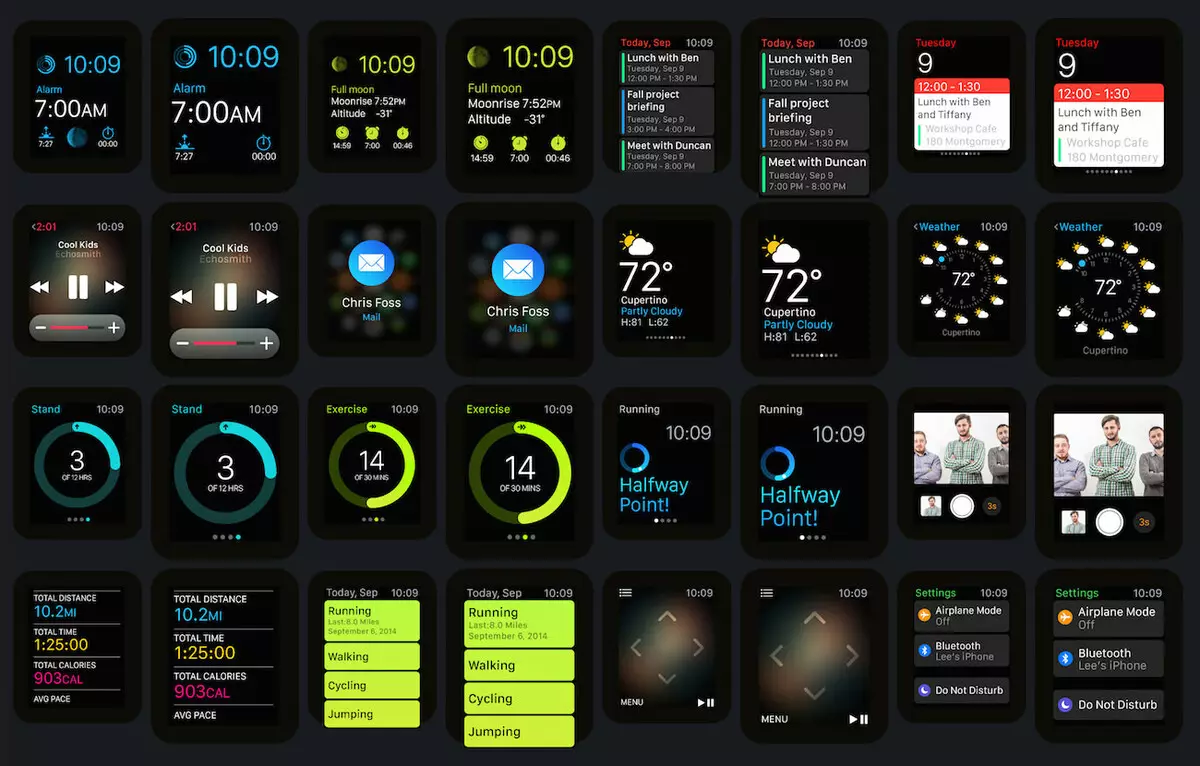 Apple Watch GUI Apple Store Orsýet IOS 8 Design