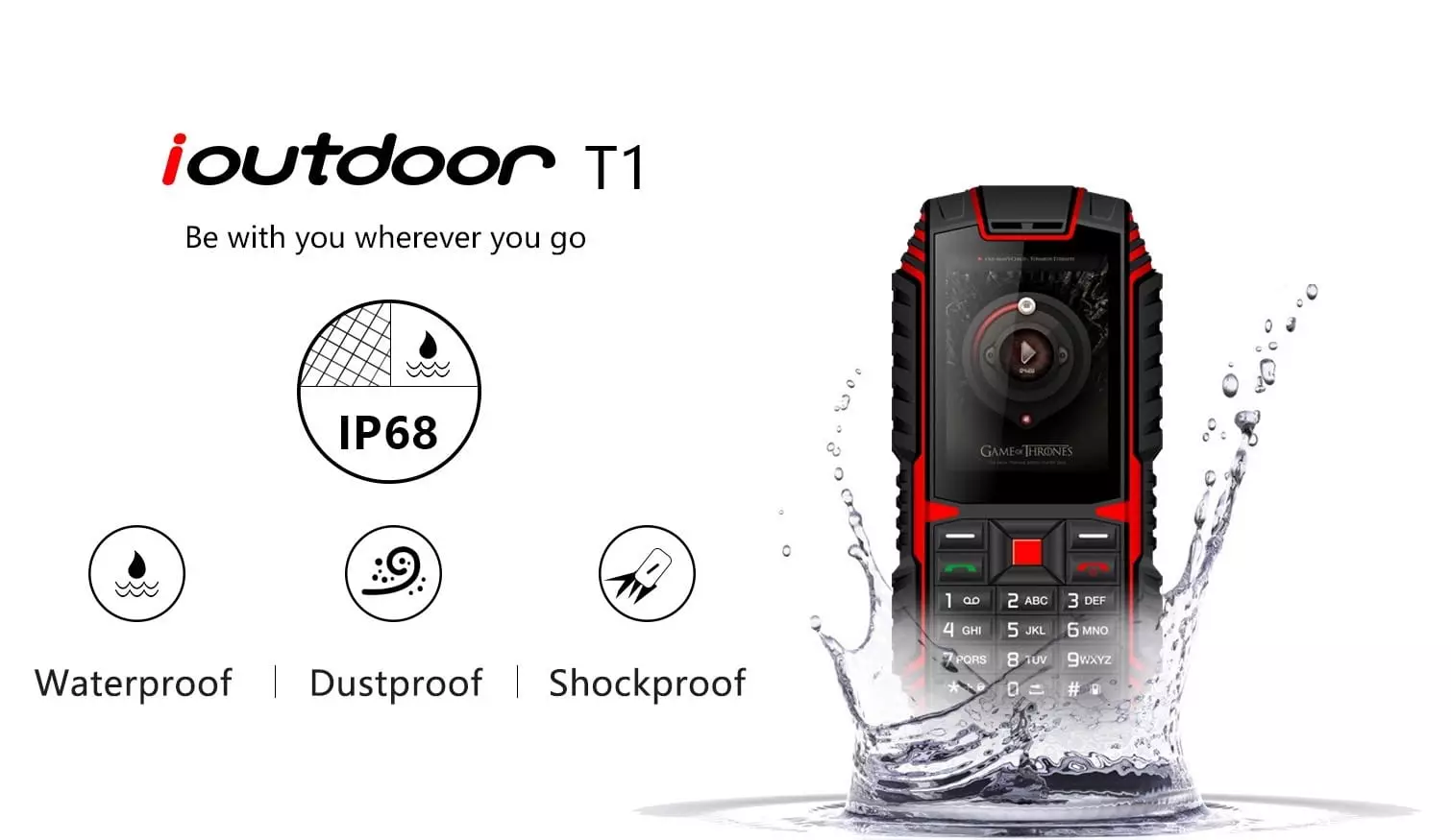 Pengumuman iOutdoor T1 - Telefon Push-Button untuk 2 000 Rubles, yang tidak boleh dimusnahkan 4231_1