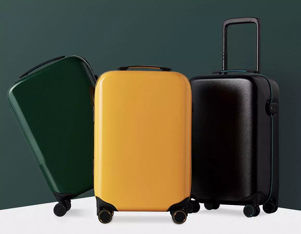 Xiaomi 90 Pwyntiau Smart Suitcase - cês gyda sganiwr olion bysedd 42721_1