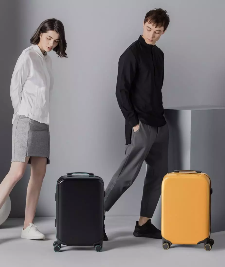 Xiaomi 90 Pwyntiau Smart Suitcase - cês gyda sganiwr olion bysedd 42721_3