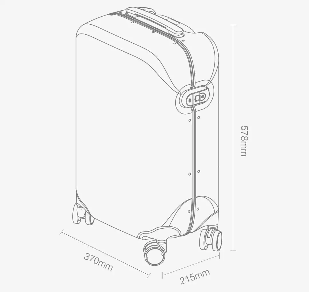 Xiaomi 90 de puncte Smart Valiza - valiză cu scaner de amprentă digitală 42721_6
