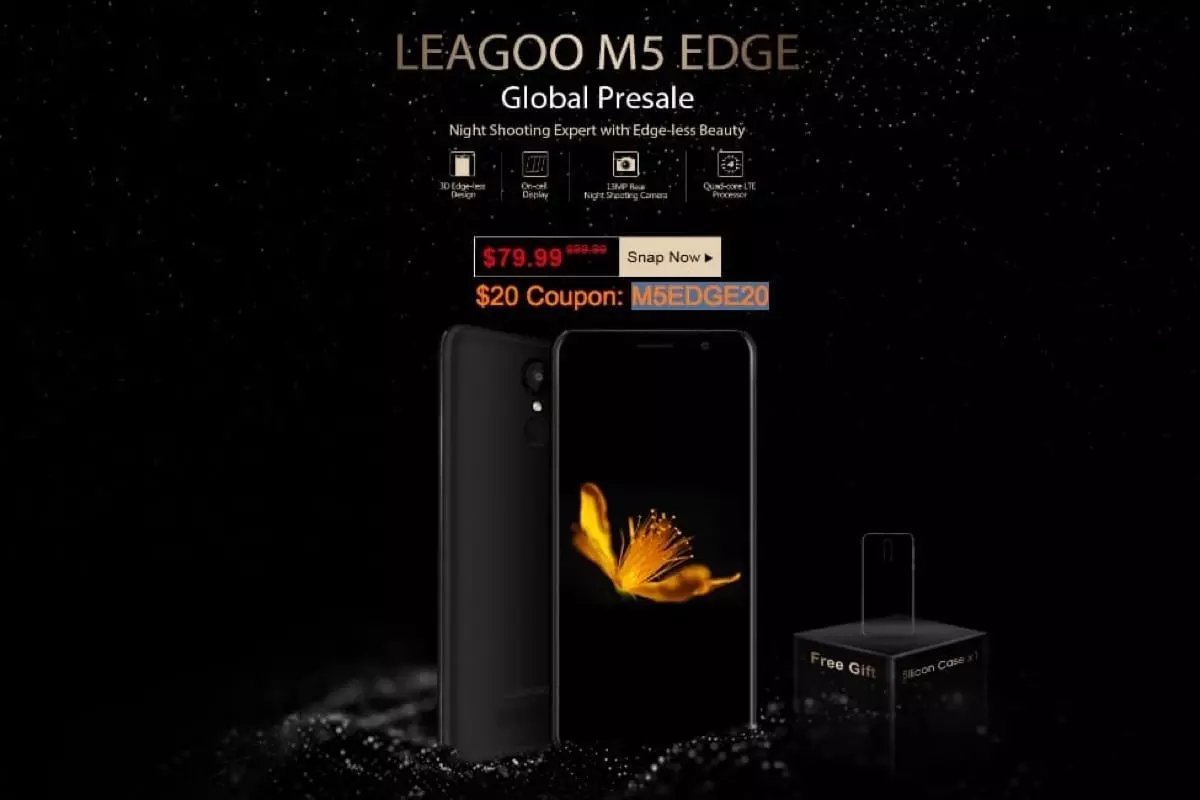 Smartphone Smartphone Leagoo M5 Edge sementara menjual untuk 5,000 Rubles dengan penghantaran ke Rusia 4575_3