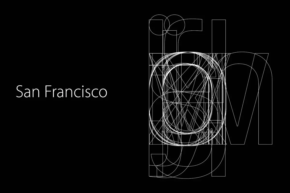 Apple ditinggalkeun dina font myriad di ni'mat San Fransisco dina ramatloka resmi