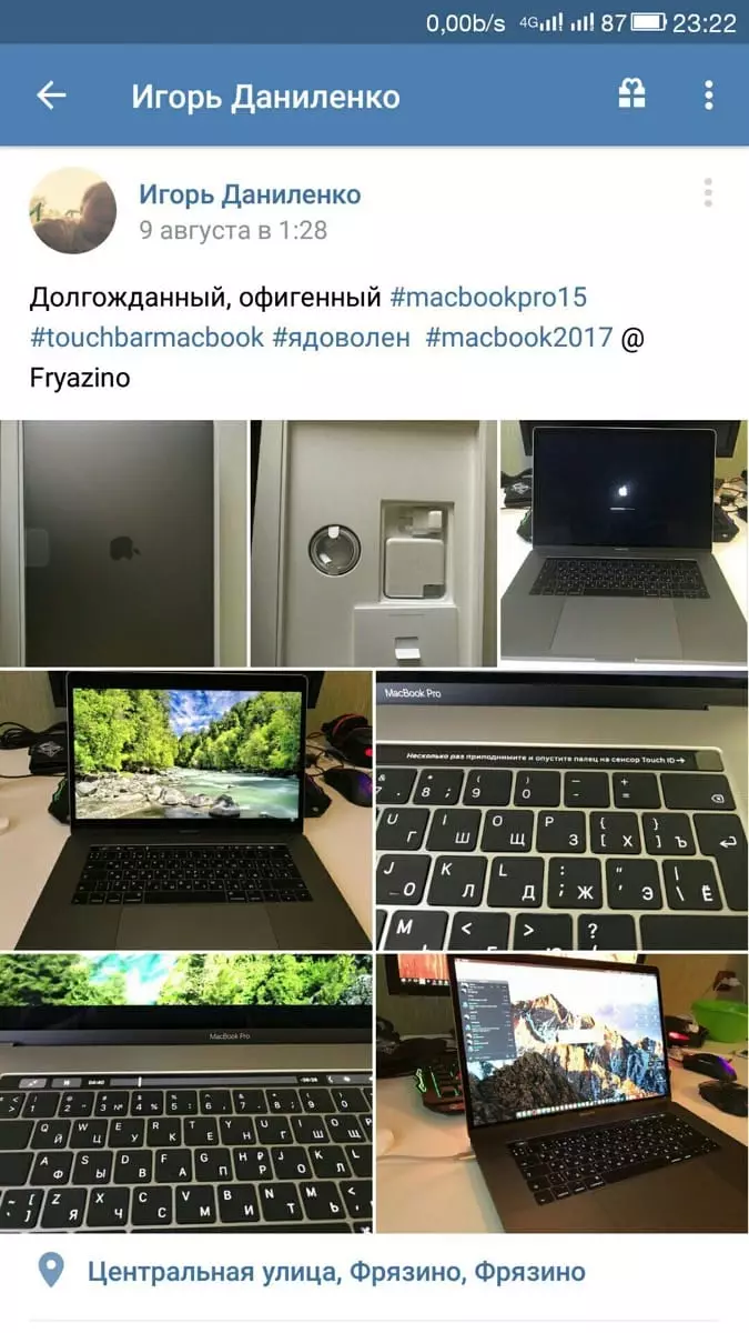 Az orosz vásárolt MacBook Pro 15 