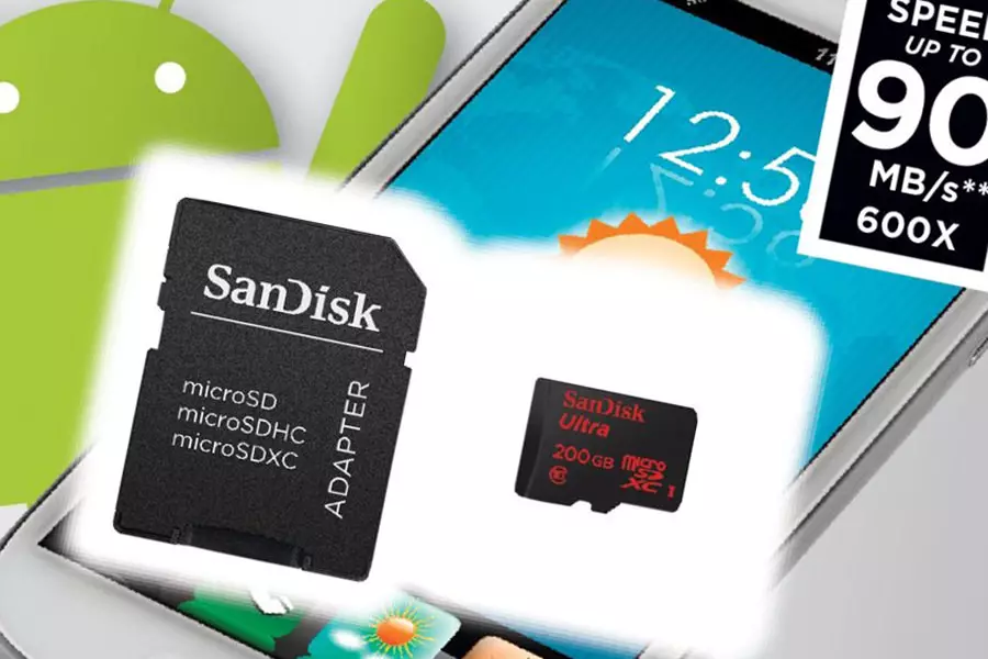 Dechreuodd Sandisk werthu cardiau cof MicroSD cyntaf y byd 200 GB