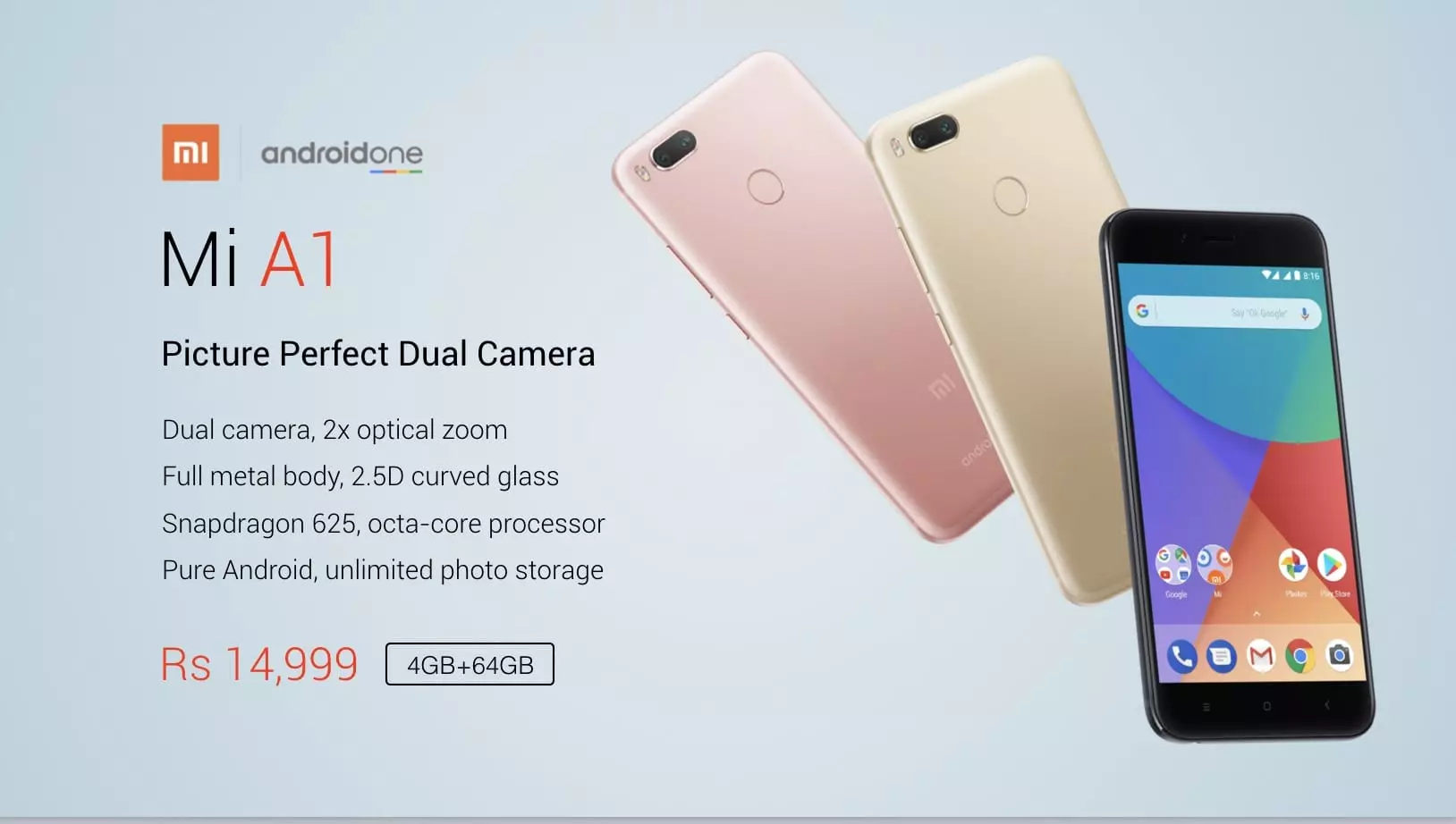 Iragarpena Xiaomi Mi A1 - Android Groaren kamera bikoitza duen smartphone-a 5302_19