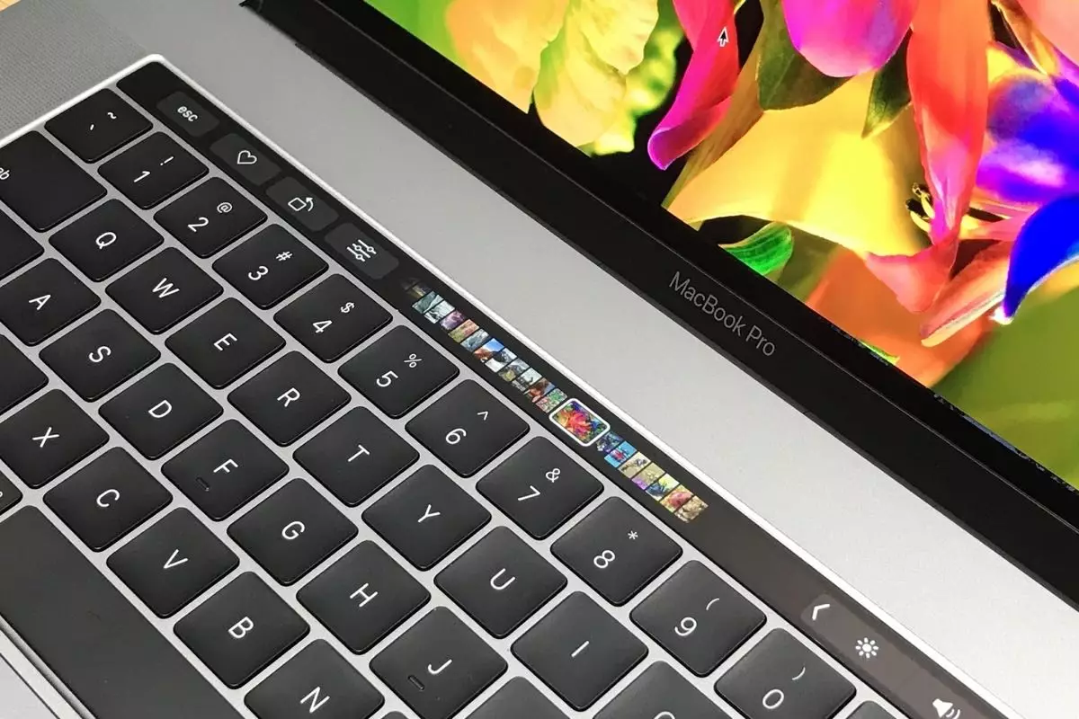 Apple MacBook Pro touch bar.