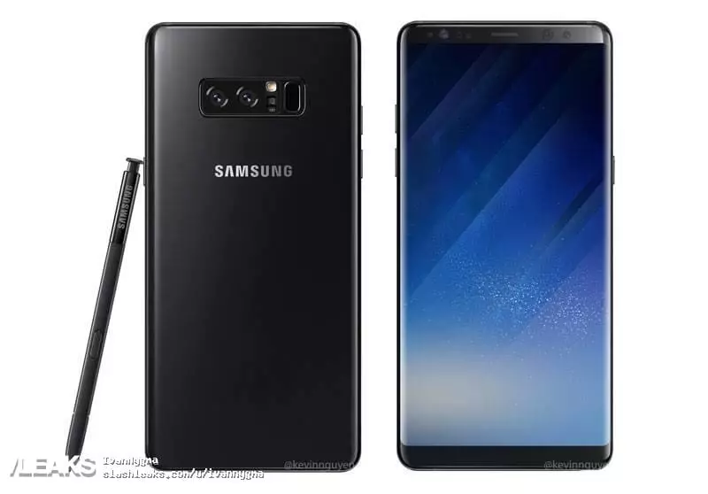 Ang opisyal nga larawan sa Samsung Galaxy Note 8 nagpamatuod sa nag-unang bahin 6186_2