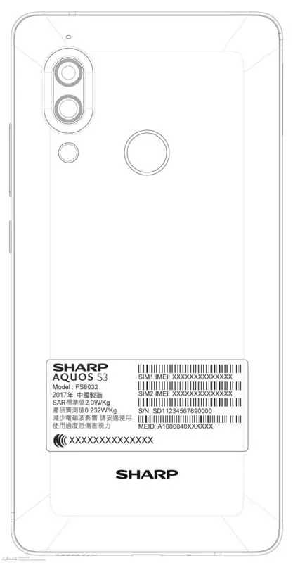 Exapless Smartphone Sharp reyndist vera klón iPhone X með skanni andlits 6810_3